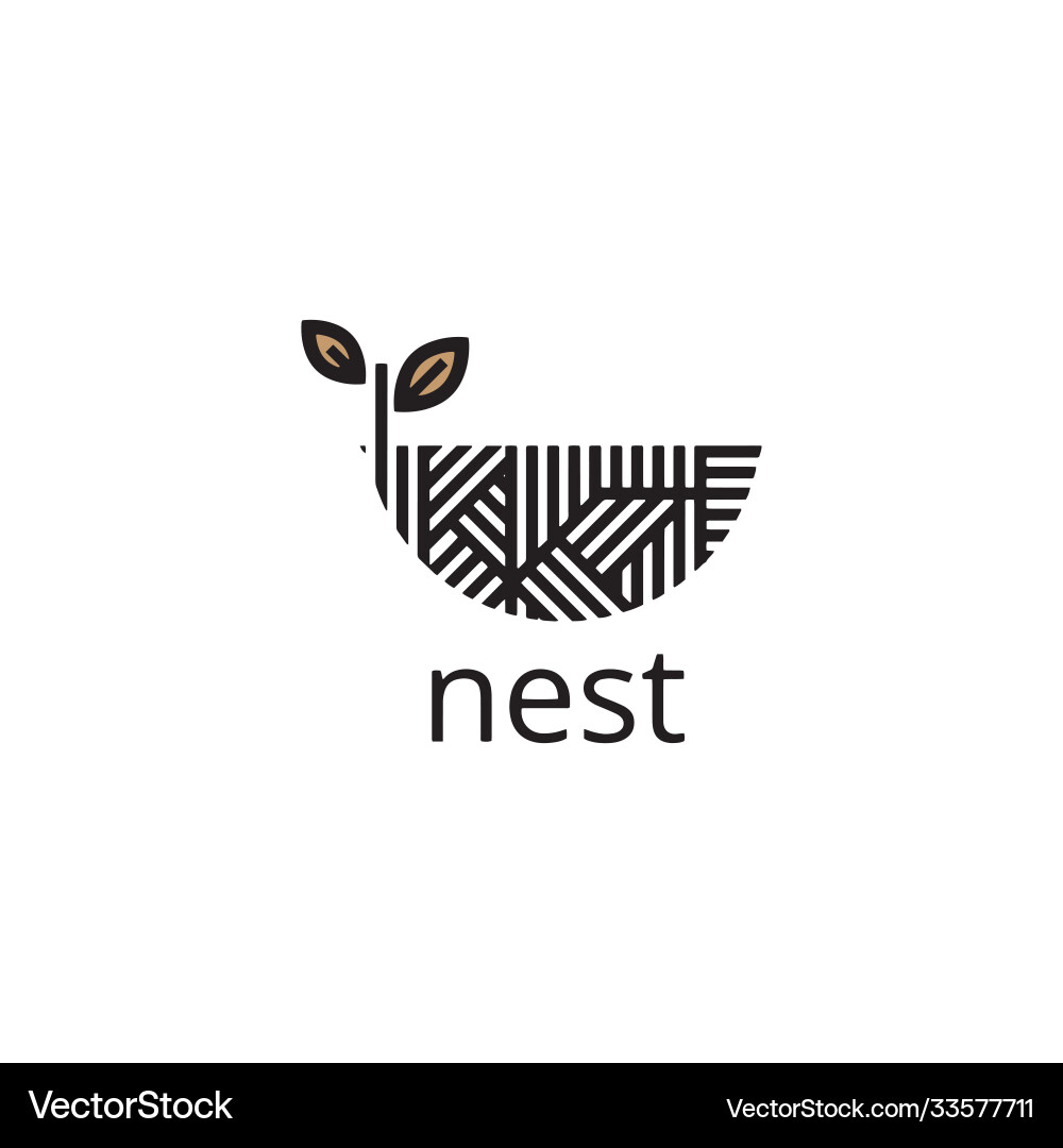 Nest logo design symbol templa Royalty Free Vector Image
