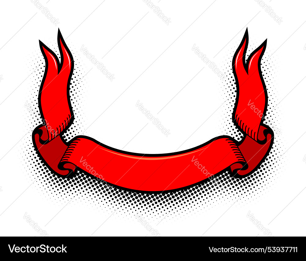 Red ribbon banner icon Royalty Free Vector Image