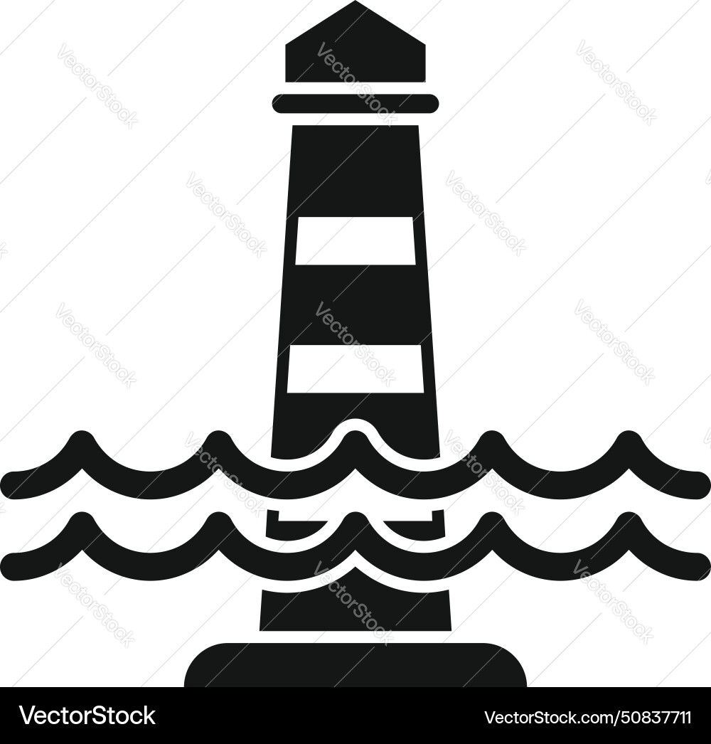 Sea level rise change icon simple climate Vector Image