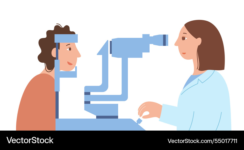 Slit lamp poster Royalty Free Vector Image - VectorStock