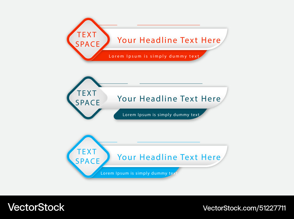 Stylish lower third design Royalty Free Vector Image Stylish lower third design Royalty Free Vector Image