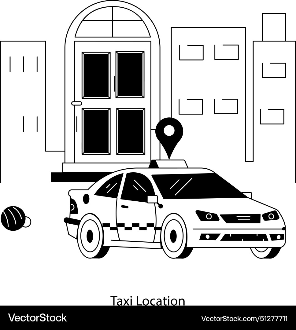 Taxi location Royalty Free Vector Image - VectorStock