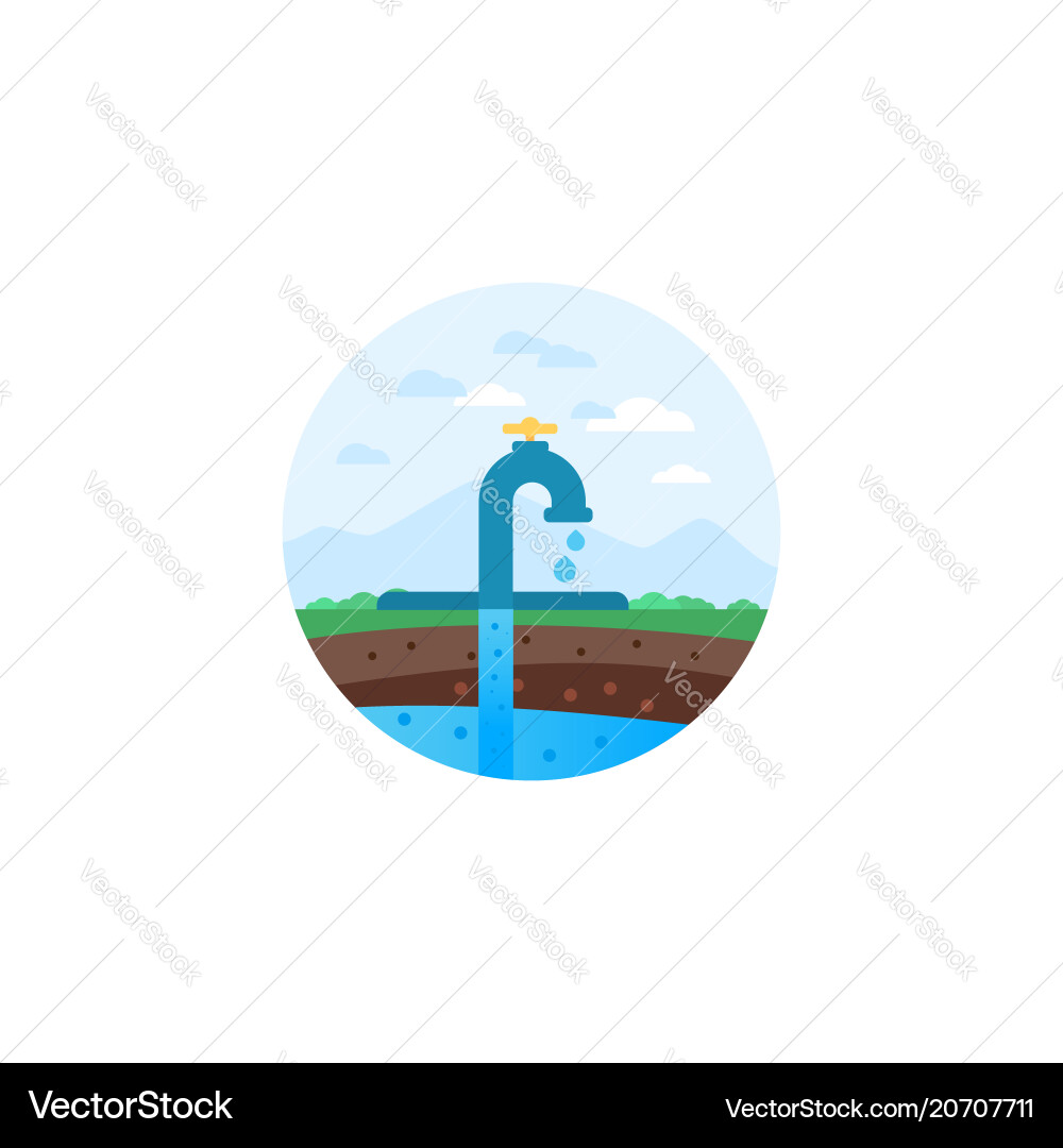 Water extraction conventional drilling Royalty Free Vector