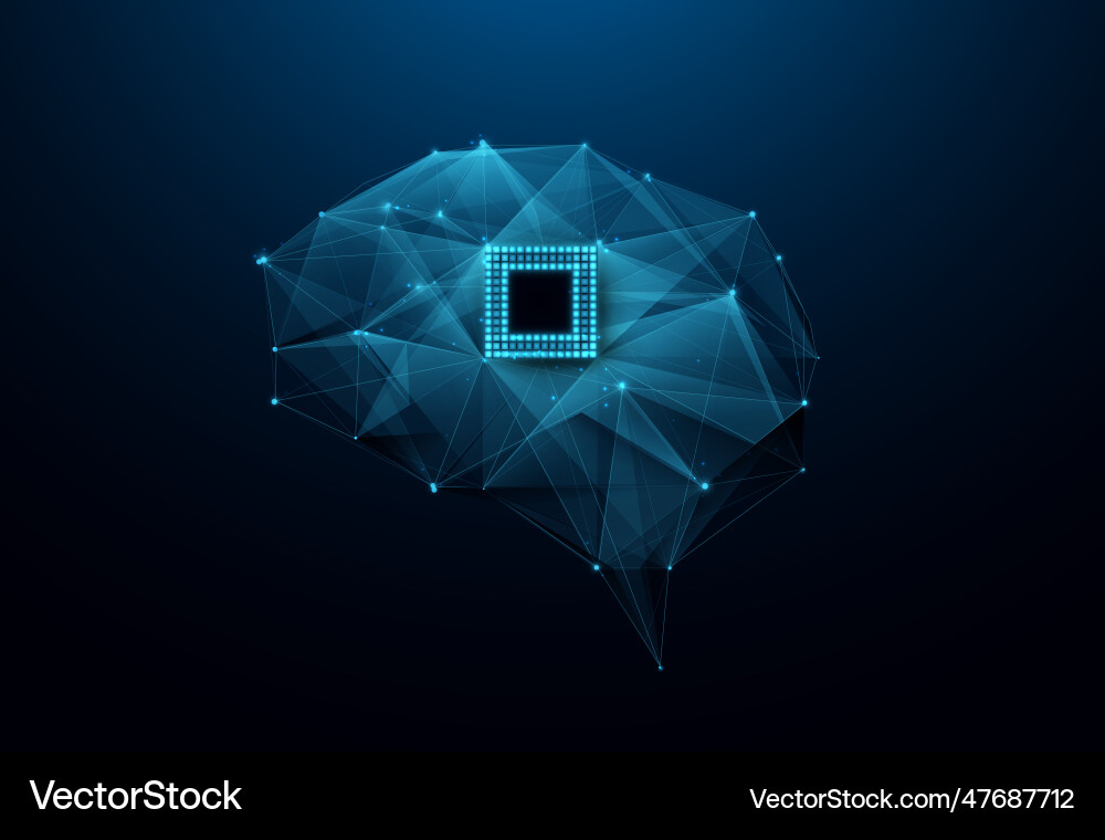 Artificial intelligence ai human digital brain Vector Image