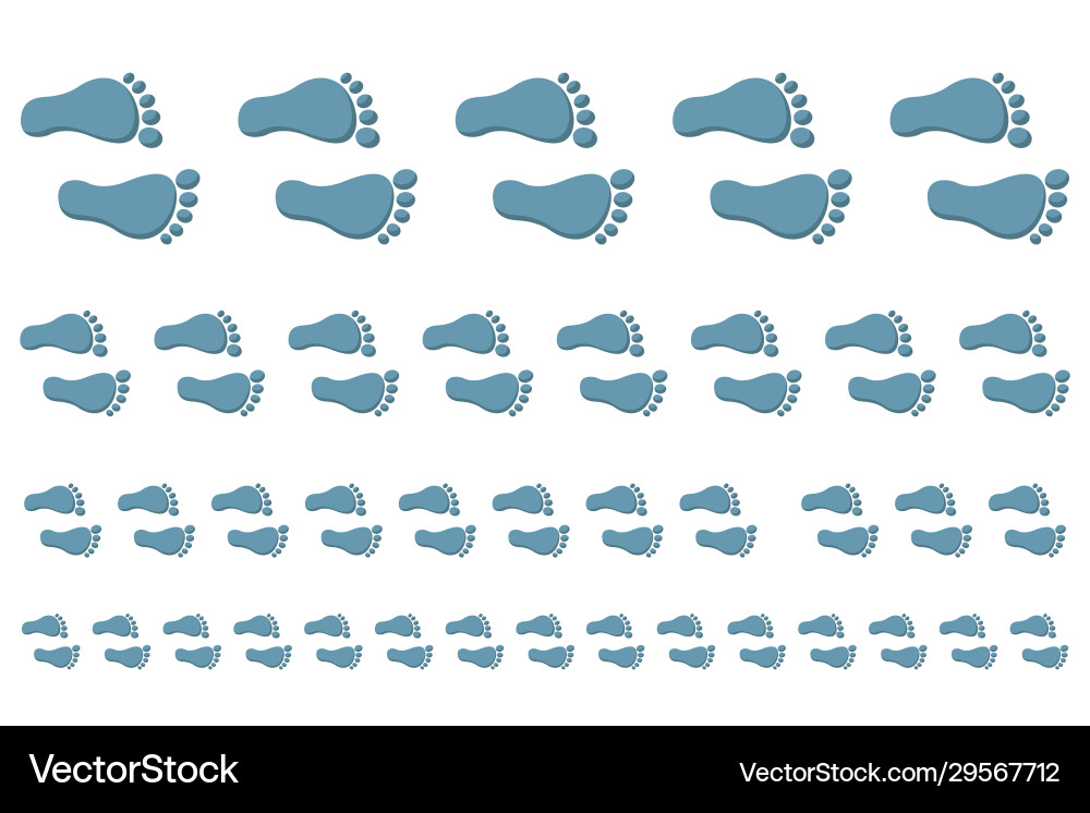 Baby footprint isolated on white background Vector Image