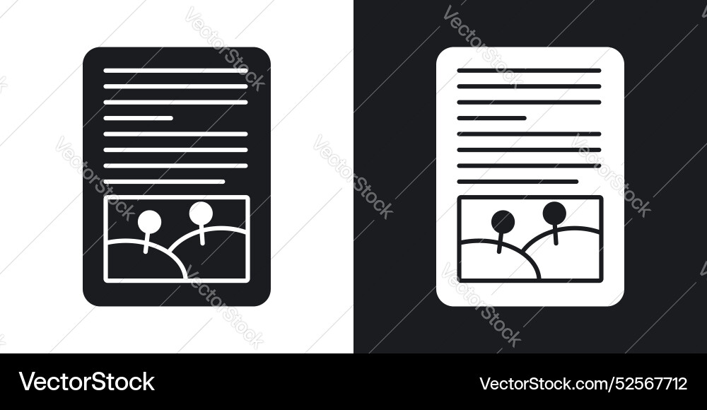 Content icon set on white background Royalty Free Vector