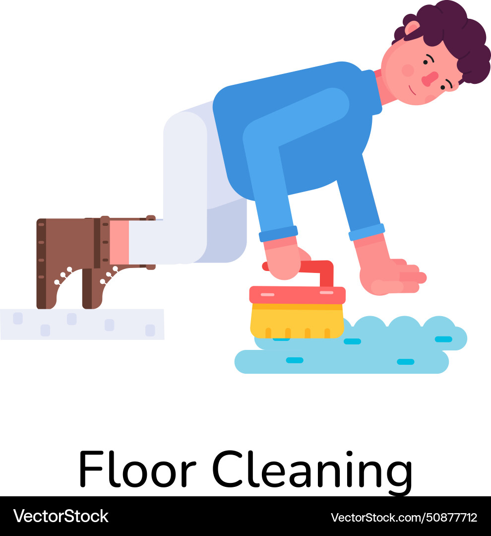 Floor cleaning Royalty Free Vector Image - VectorStock