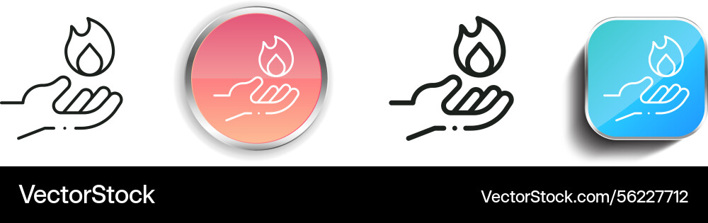 Magic icon thin linear regular and button style Vector Image