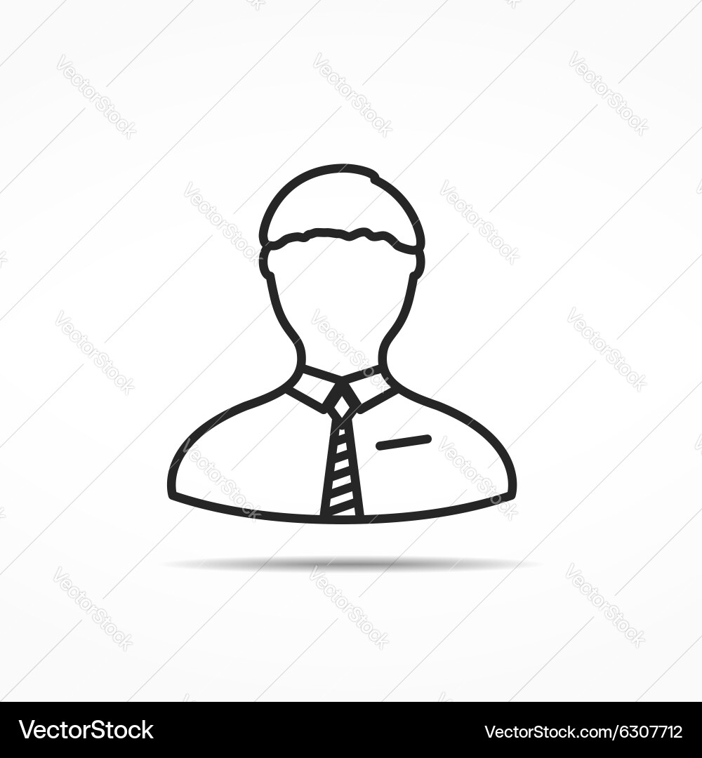 Office Worker Line Icon Royalty Free Vector Image