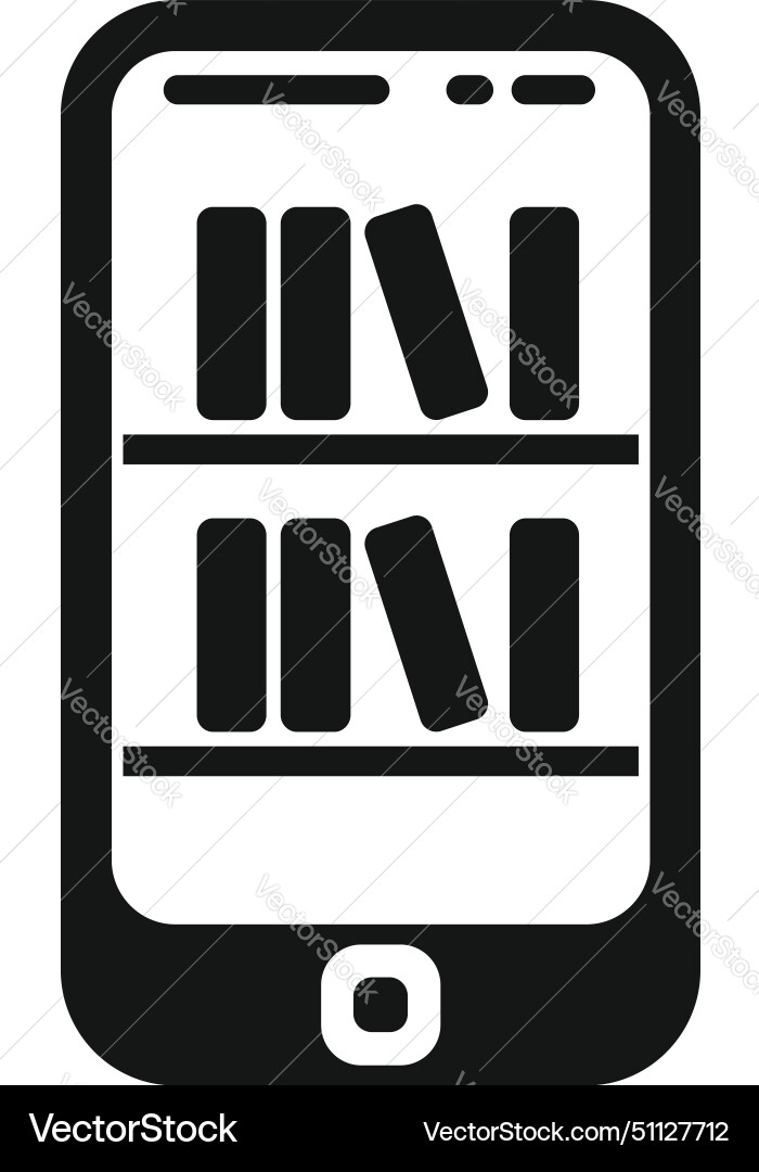 Online bookstore icon simple digital Royalty Free Vector