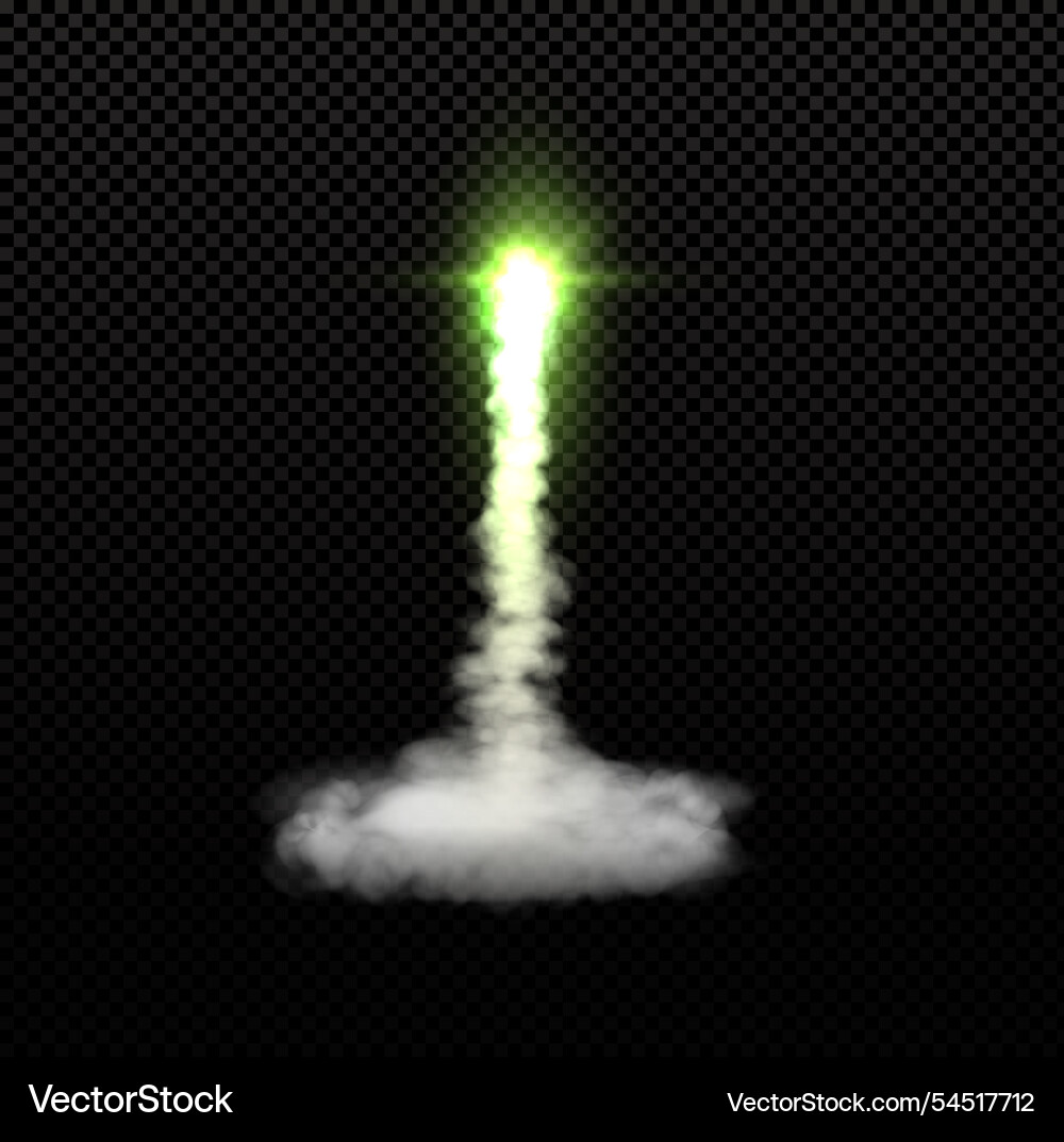 Rocket fire smoke or jet aircraft trail with steam