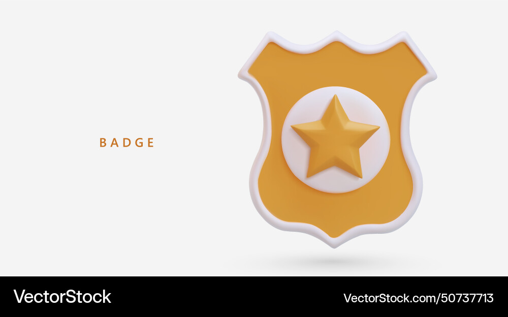 Badge patch chevron color with five pointed Vector Image