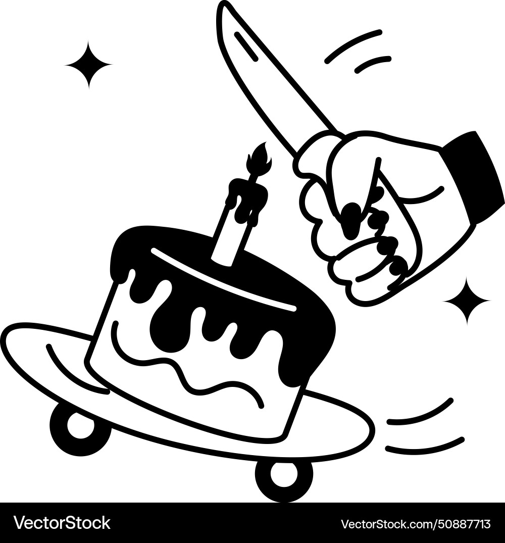 Cake cutting Royalty Free Vector Image - VectorStock