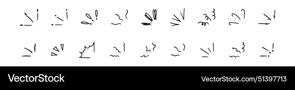 Comic element with manga effect and action lines Vector Image