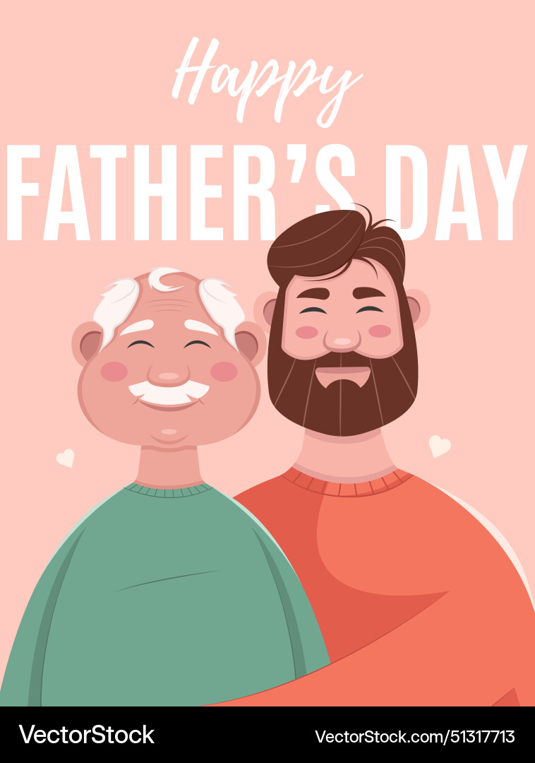 Happy Fathers Day Greeting Card Royalty Free Vector Image
