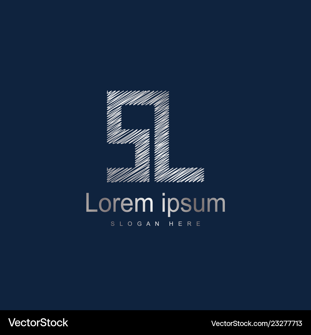 Initial letter sl logo template design Royalty Free Vector