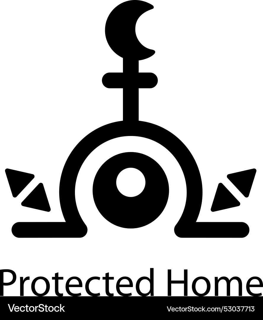 Protected home Royalty Free Vector Image - VectorStock