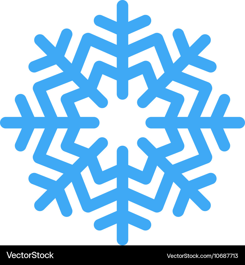 Single Snowflake Royalty Free Vector Image - VectorStock