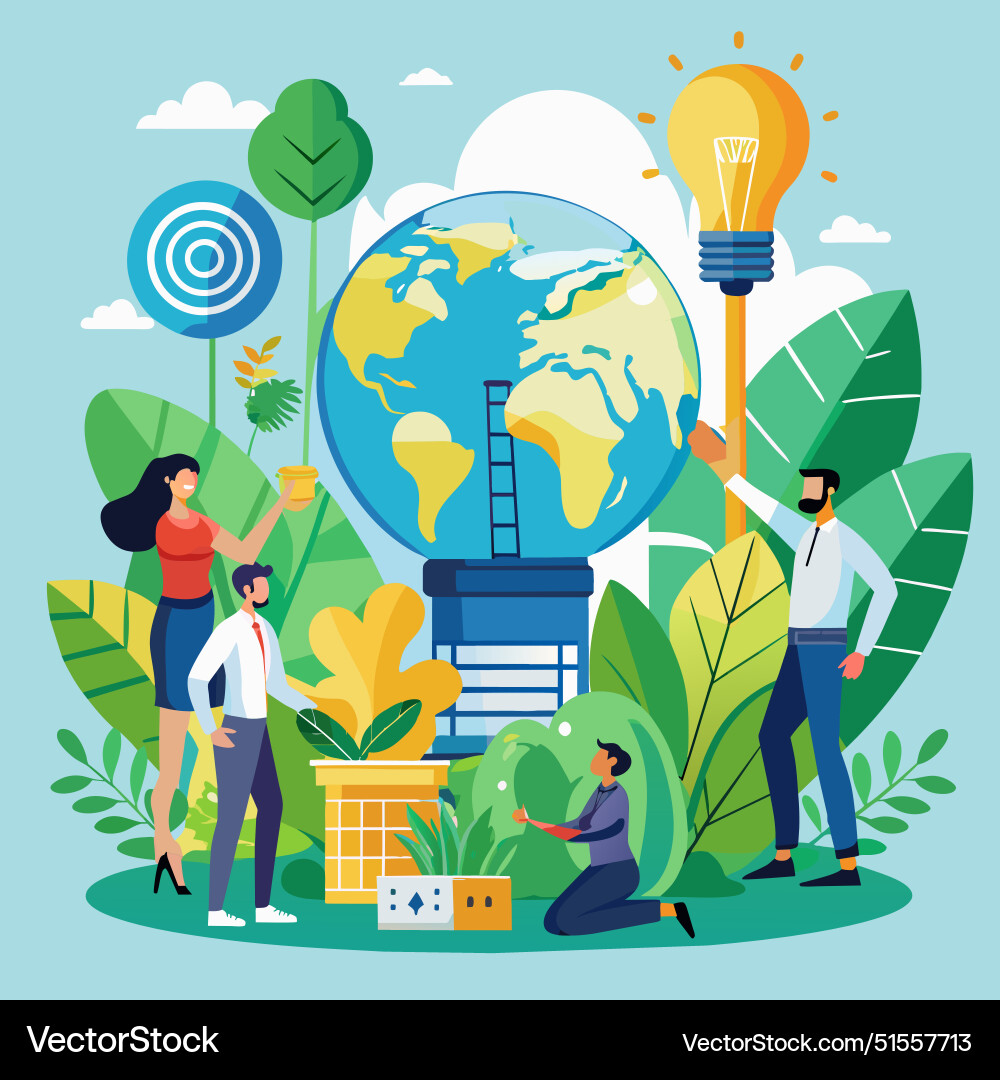 Sustainability esg eco environment friendly Vector Image
