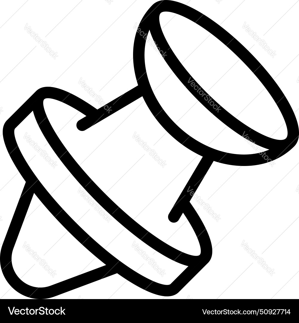 Classroom push thumbtack icon outline Royalty Free Vector Classroom push thumbtack icon outline Royalty Free Vector