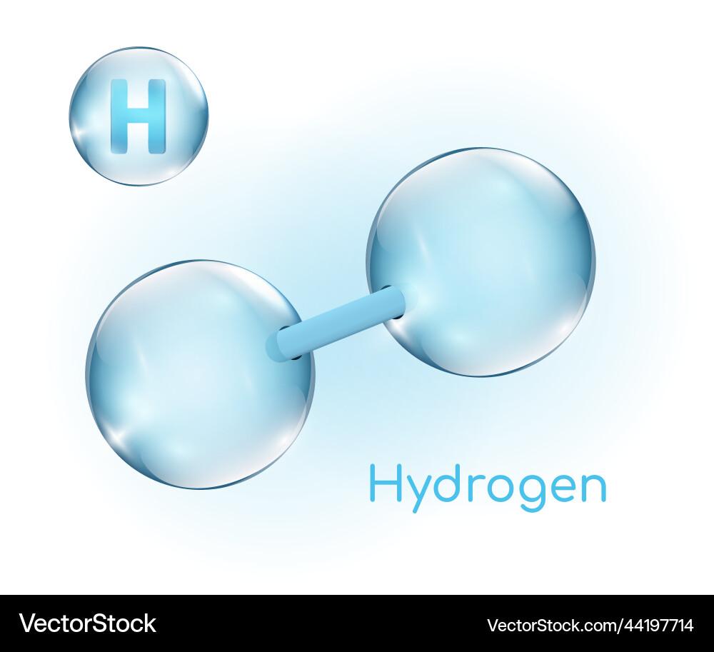 H2 molecule blue hydrogen production Royalty Free Vector