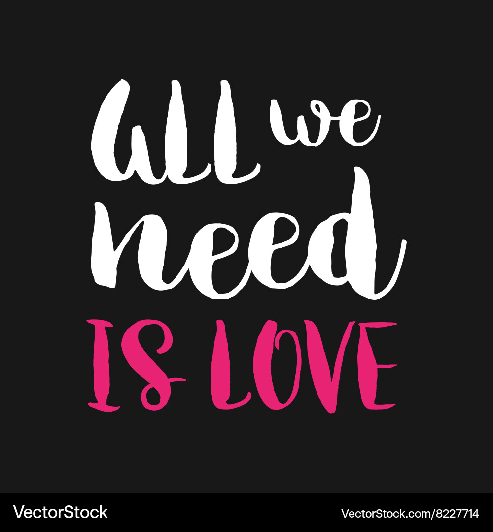 Hand drawn lettering poster Royalty Free Vector Image