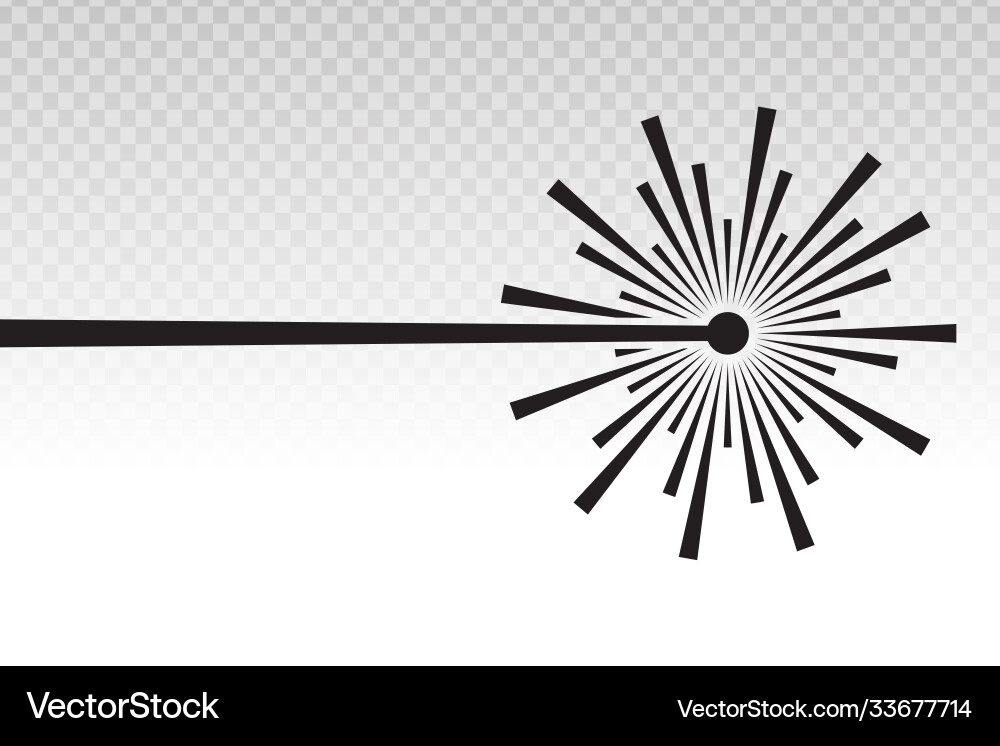 Laser Ray Icon - Transparent Background Royalty Free Vector
