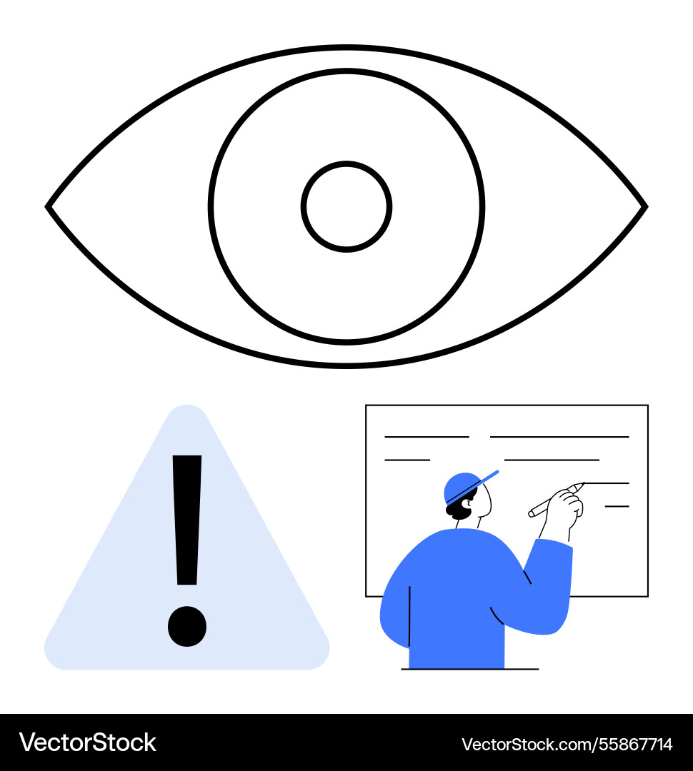 Vision awareness and instruction concept Vector Image