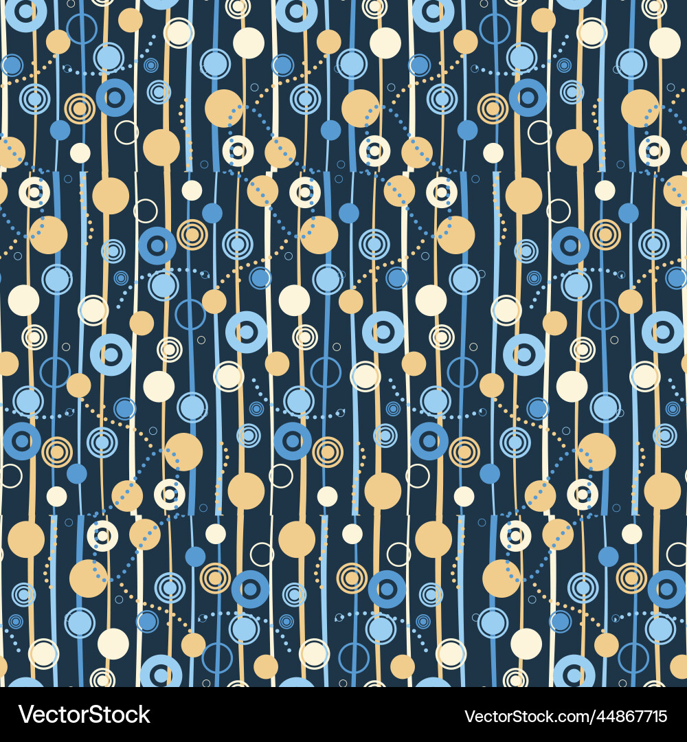 Abstract blue fantastic seamless design pattern Vector Image