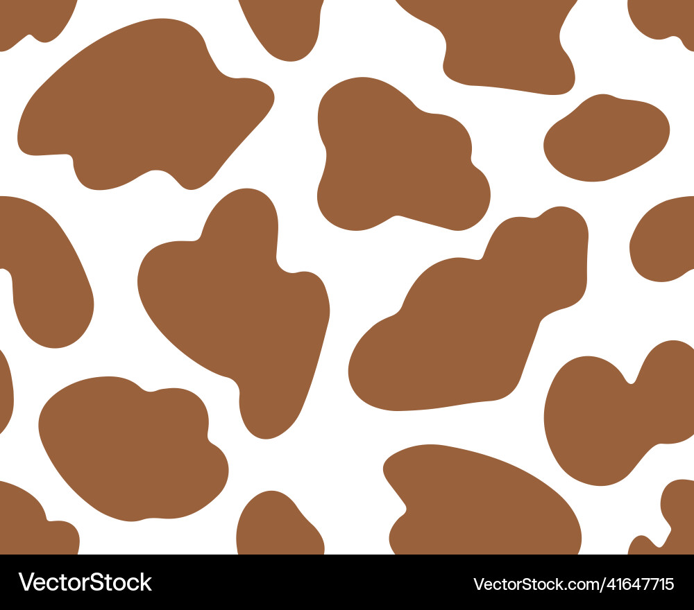 Cow leather brown seamless pattern animalistic Vector Image