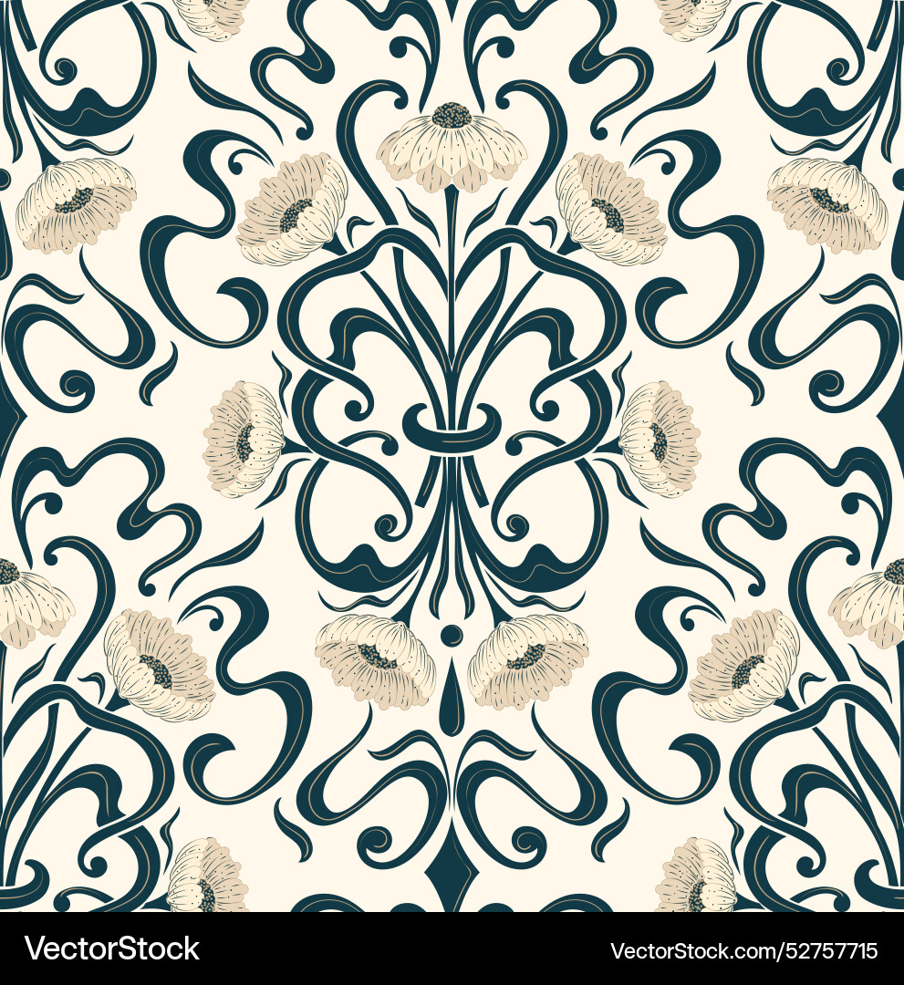 Damask seamless pattern background Royalty Free Vector Image