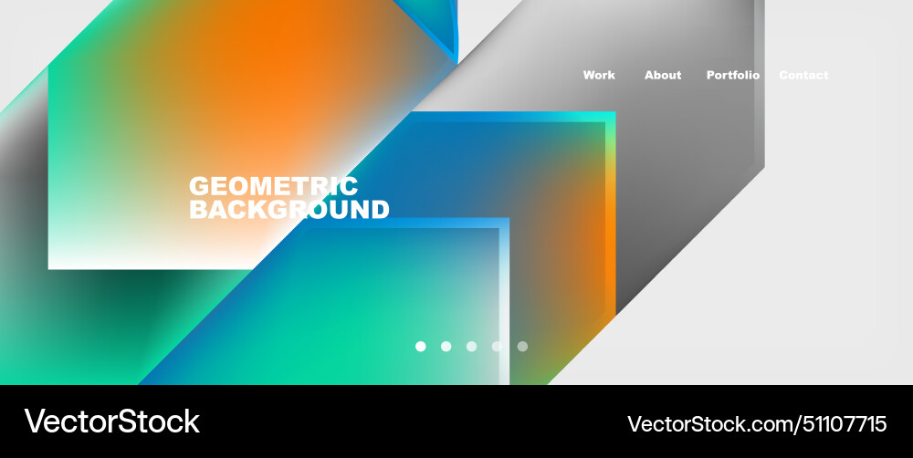 Geometric background with gradient colors Vector Image