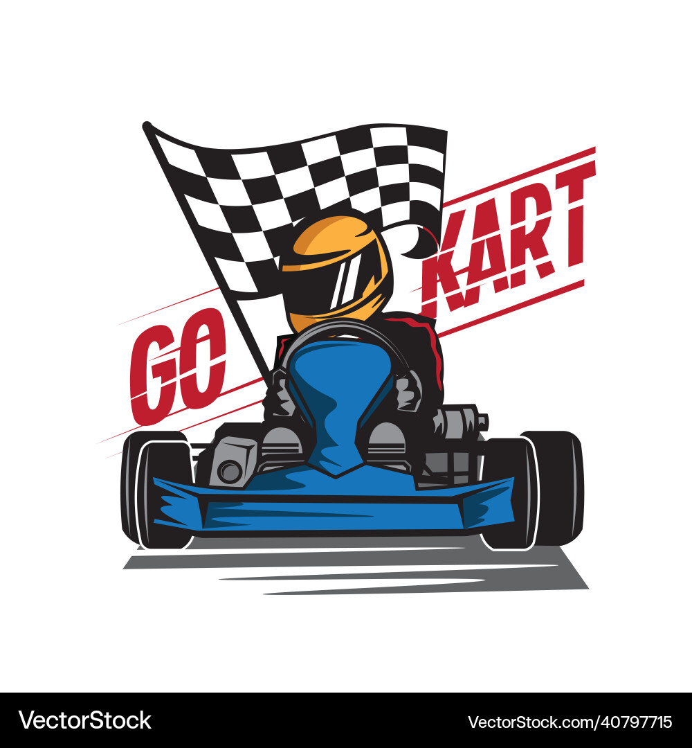 Go kart racing design Royalty Free Vector Image