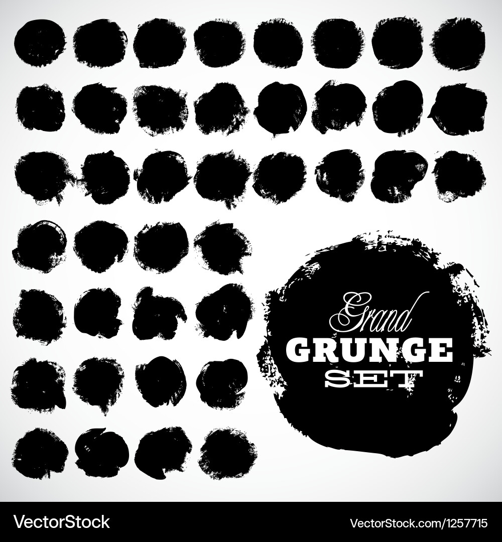 Grunge Ink Splash Shapes Royalty Free Vector Image