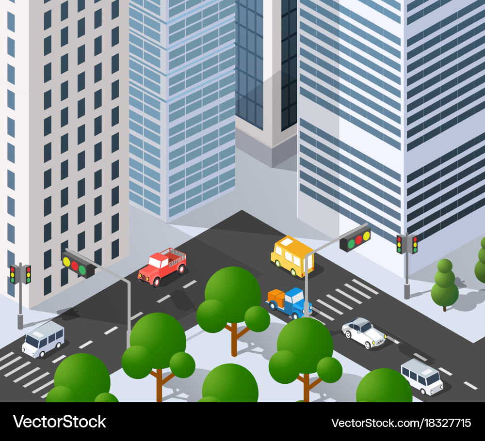 Megapolis city quarter Royalty Free Vector Image