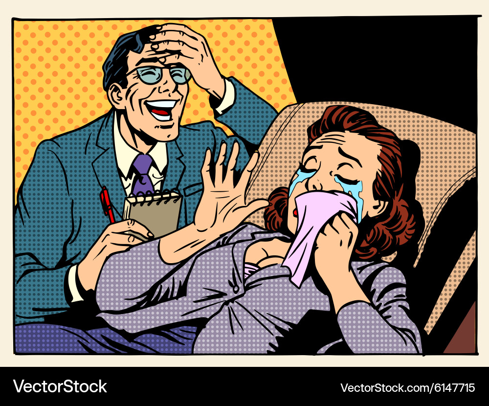 Therapist and Patient - Emotionally Vulnerable Vector Image