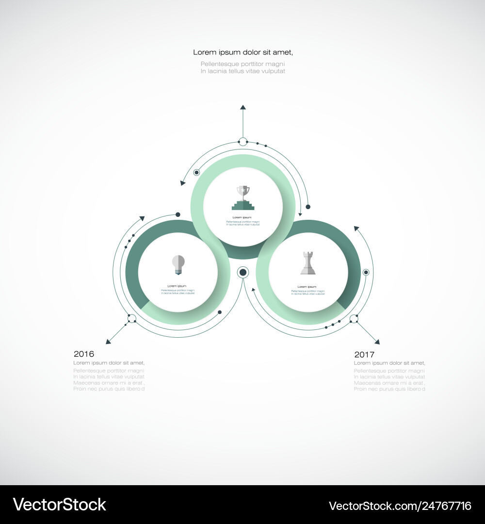 Infographics 3d paper cycle diagram template Vector Image