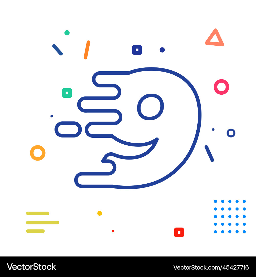 Number 9 line fast speed icon logo Royalty Free Vector Image