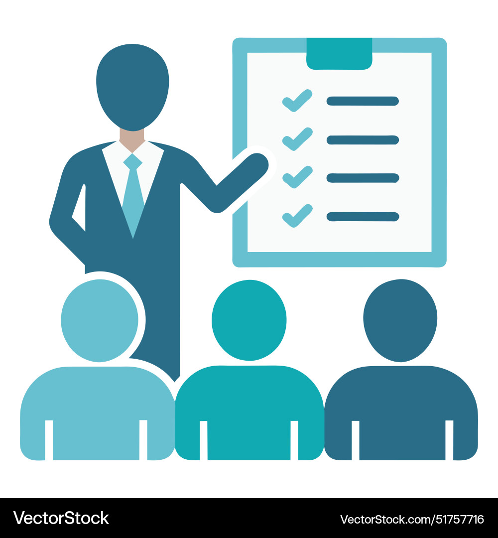 Presentation education learning checklist Vector Image