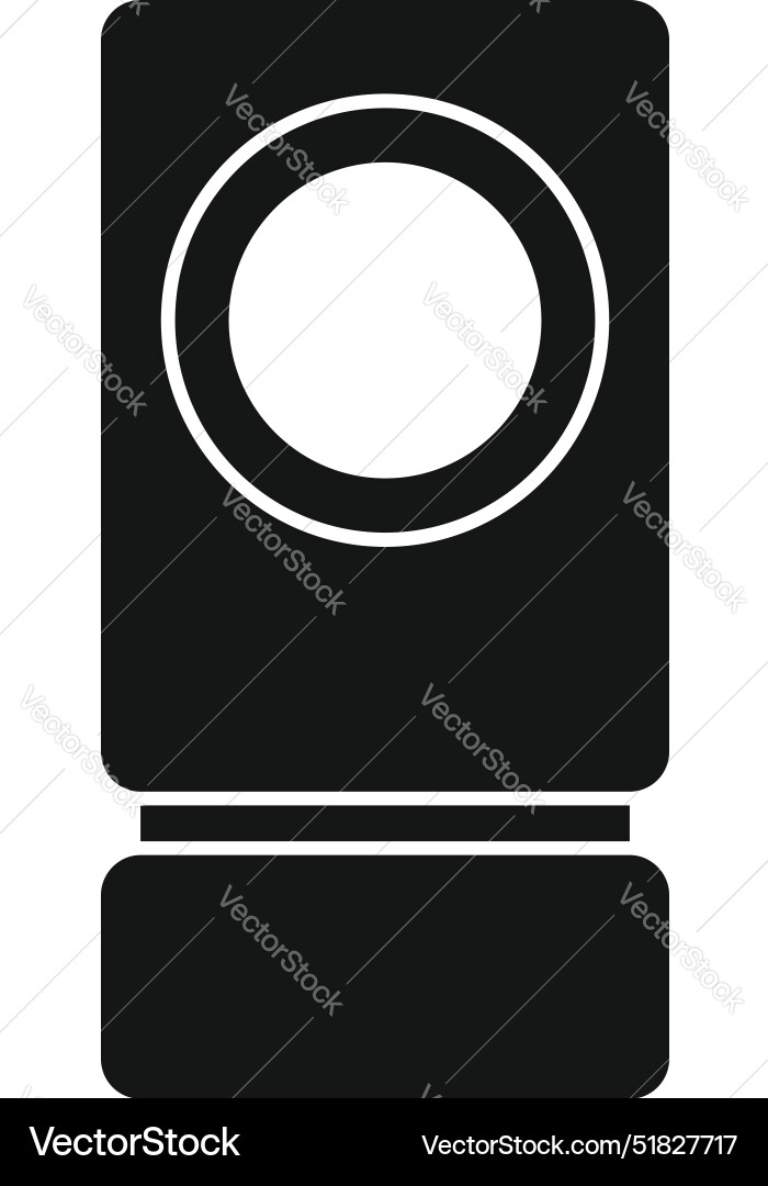 Black modern washing machine icon simple style Vector Image