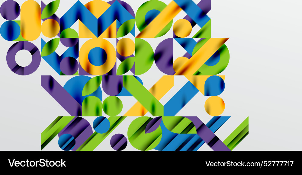 Colorful simple dynamic geometric forms circles Vector Image