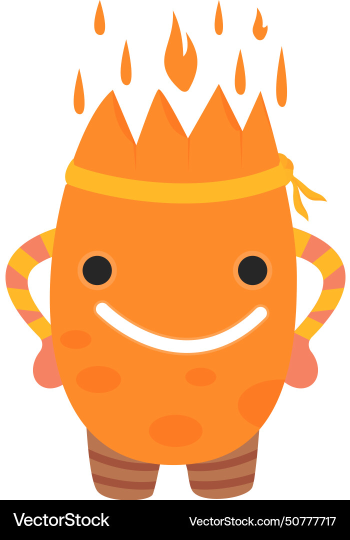 Fire monster fantasy creature for kid design Vector Image