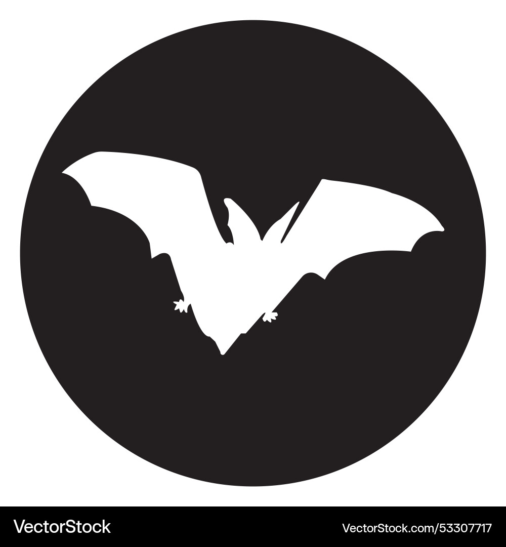 Flying bat icon design template Royalty Free Vector Image