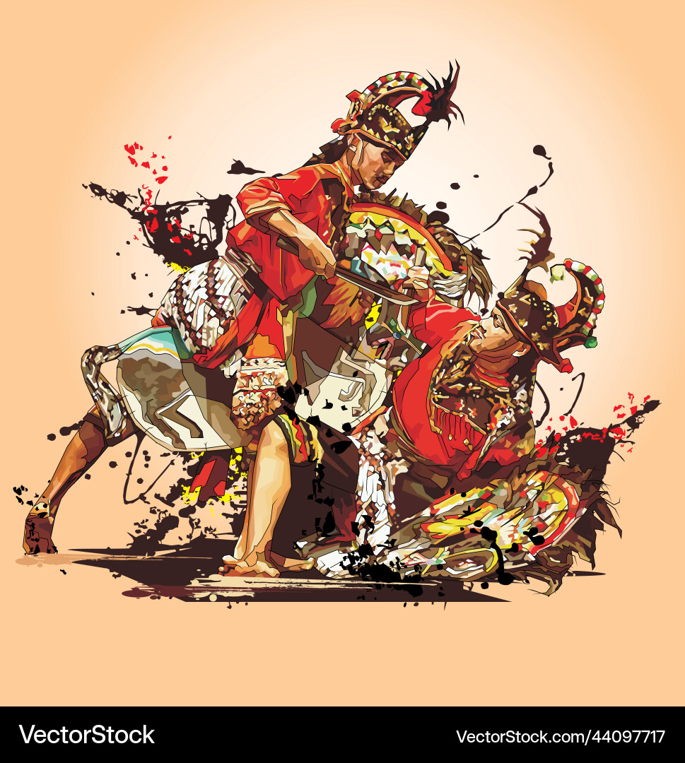 Kuda lumping Royalty Free Vector Image - VectorStock