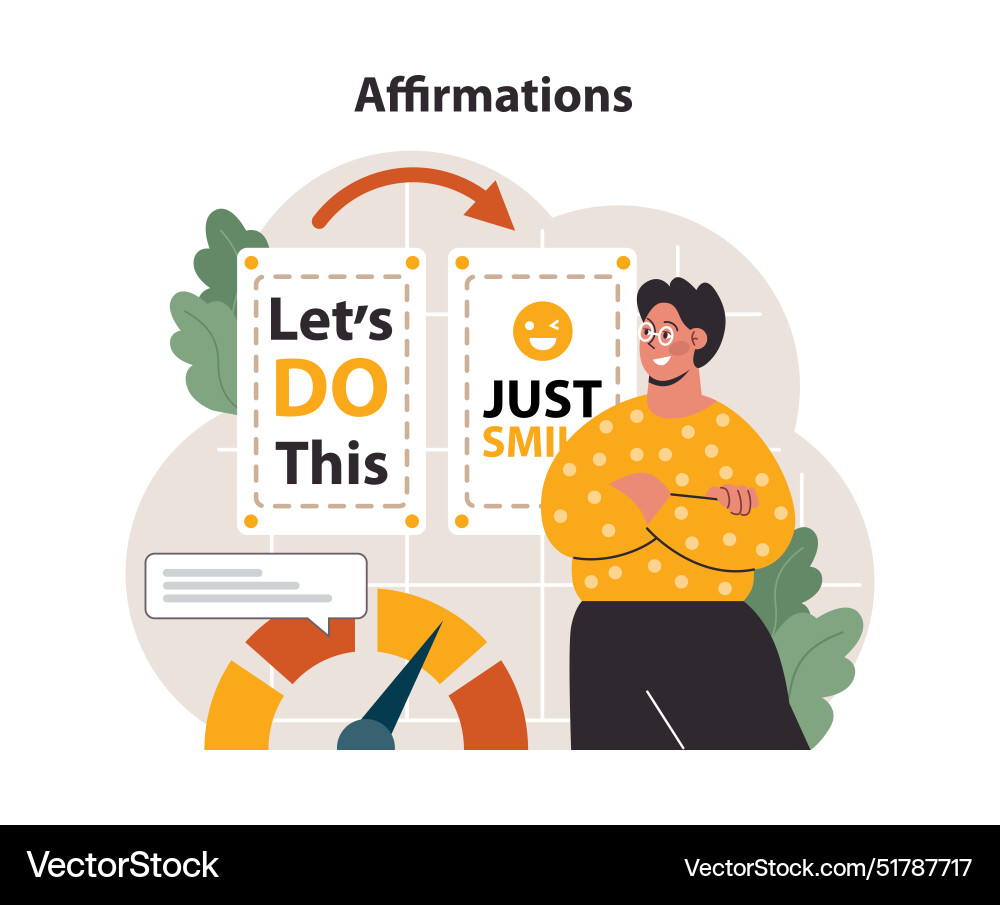 Positive affirmation personal growth optimistic Vector Image