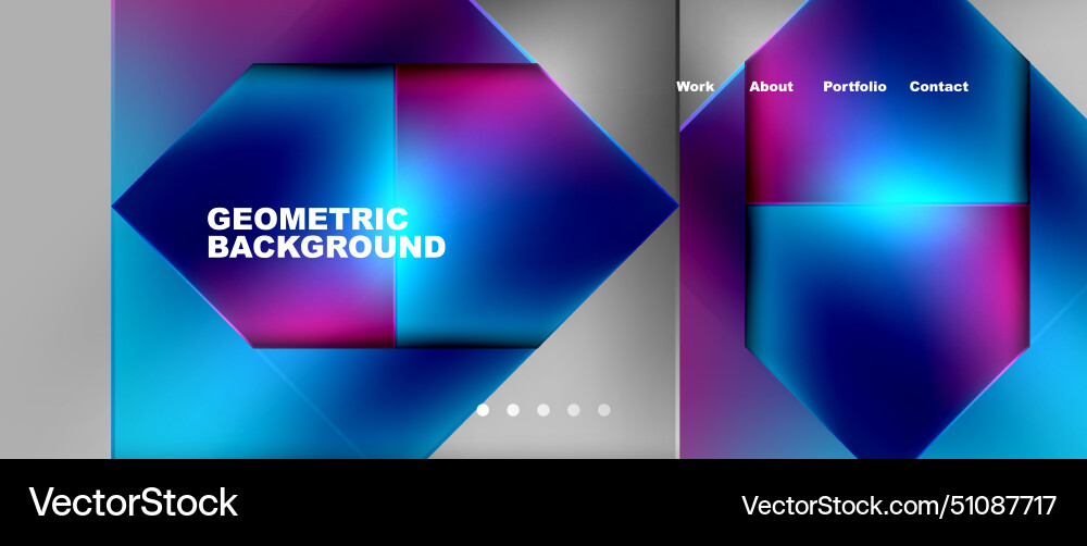 Vibrant geometric background with purple and blue Vector Image
