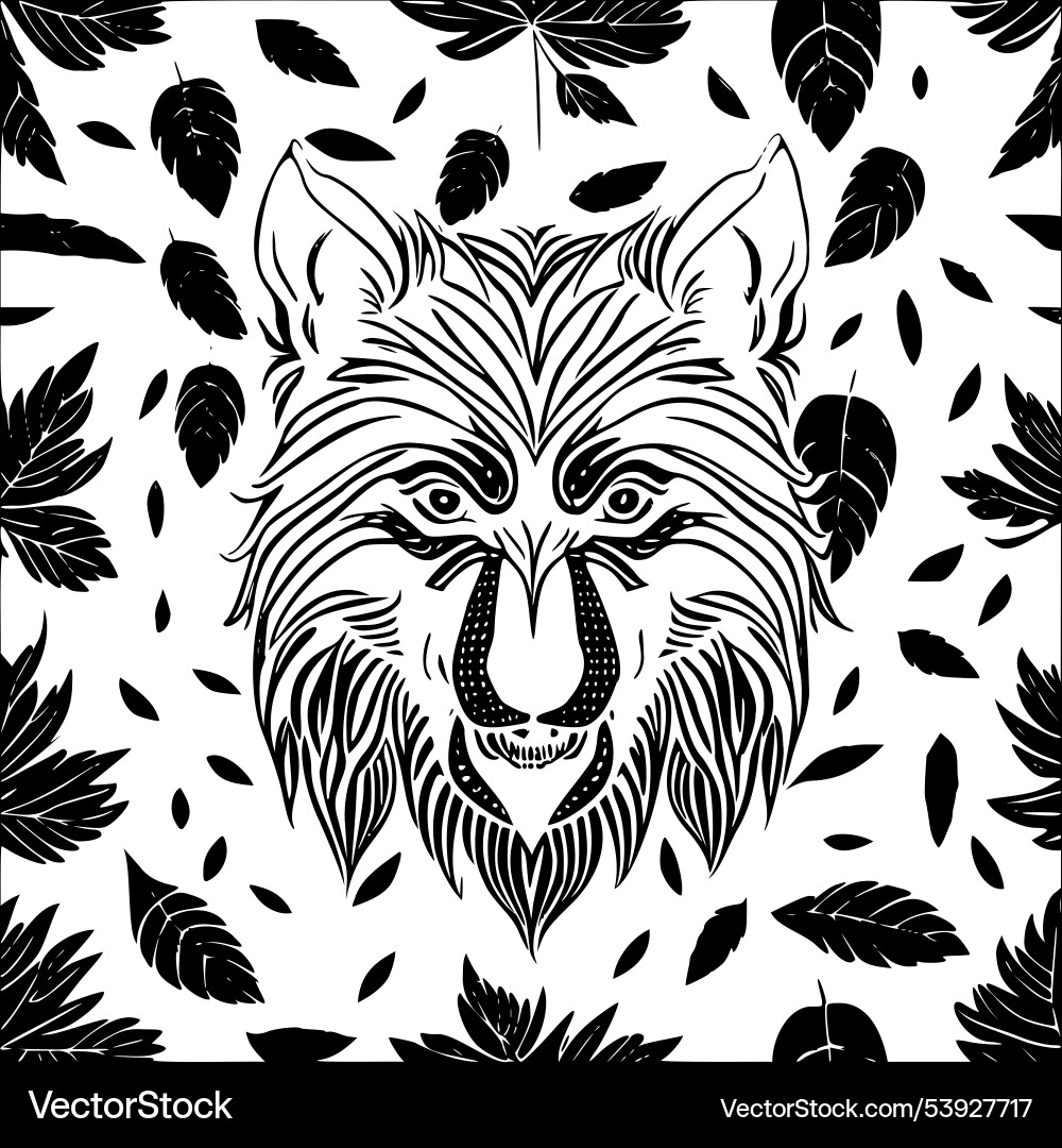 Werewolf abstract pattern seamless Royalty Free Vector Image