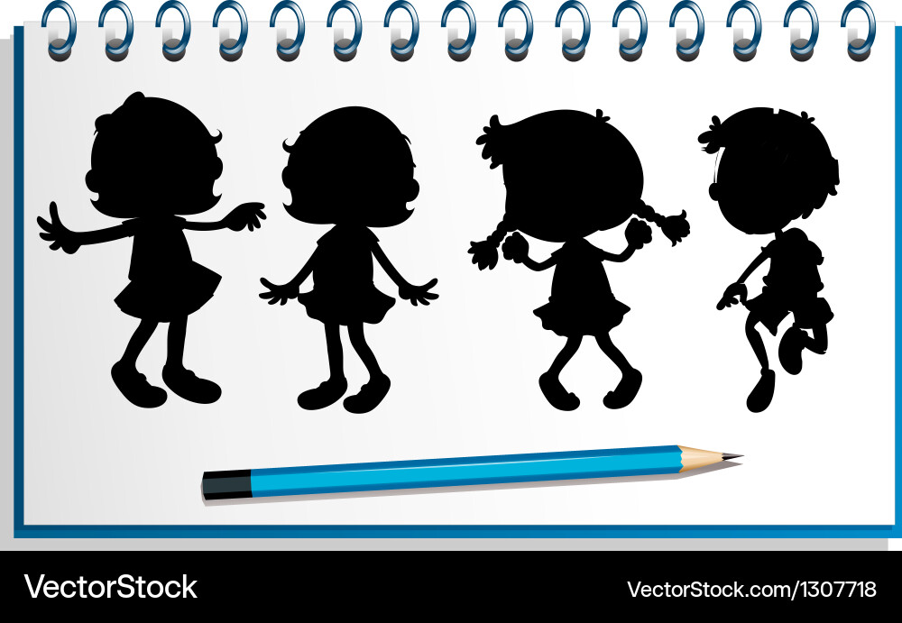 A notebook with kids at the cover page Royalty Free Vector
