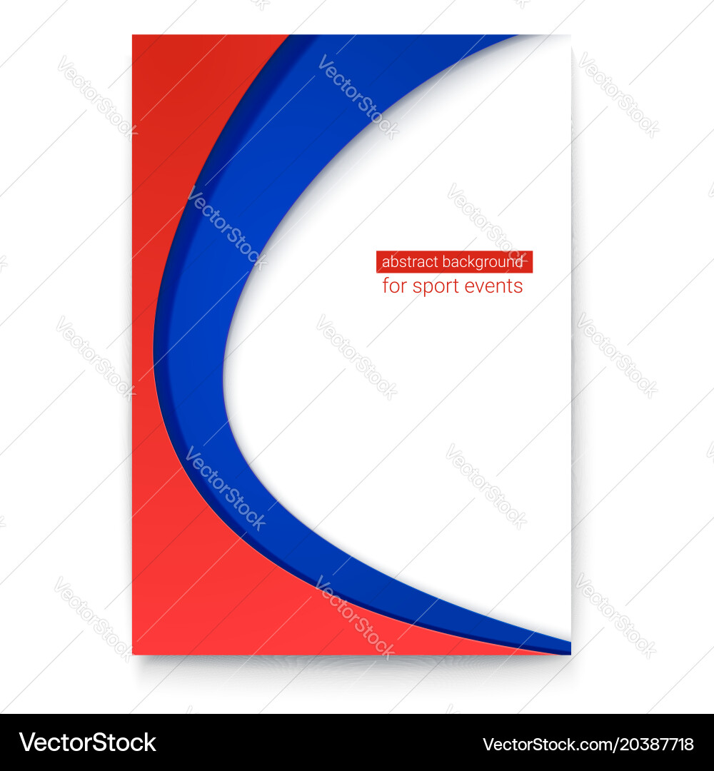 Abstract banner with white blue and red colors Vector Image