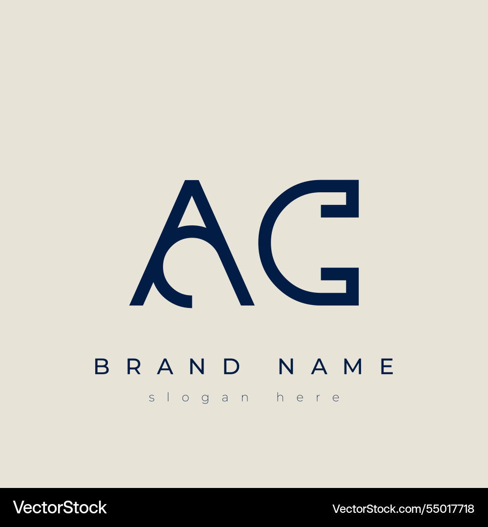 Ac abstract letters logo monogram Royalty Free Vector Image